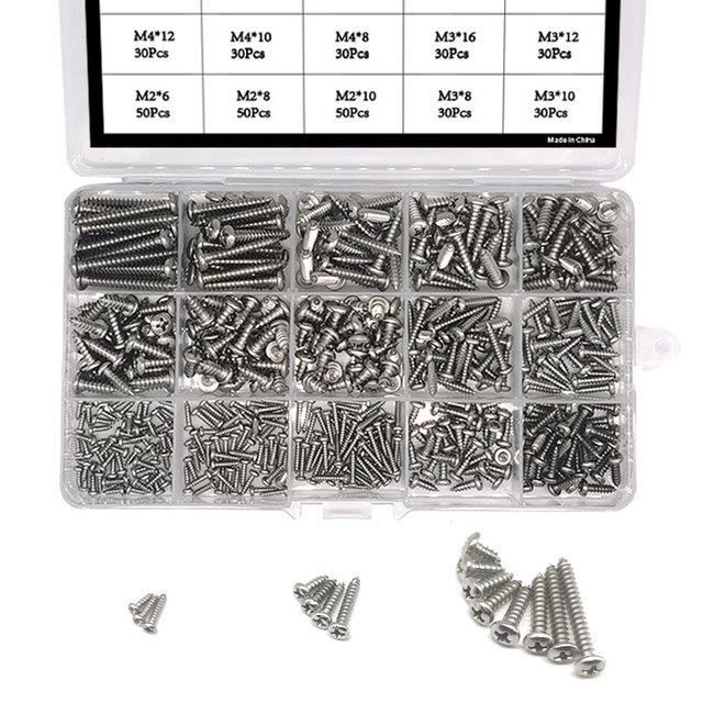 VIS,304 stainless steel--Kit D'assortiment De Vis À Tarauder, 460 ...