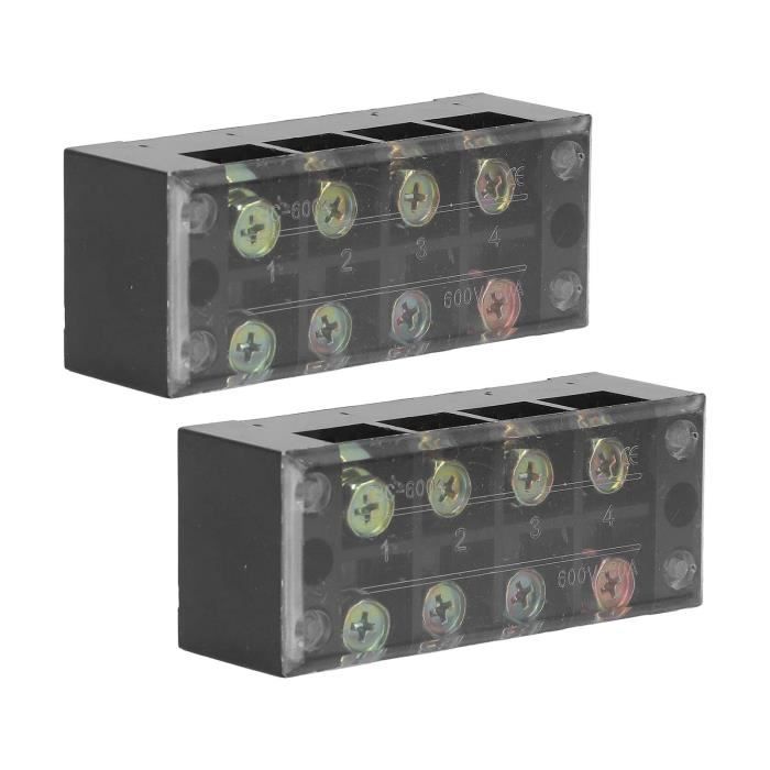 ZJCHAO bornier à vis Bornier à double rangée de bornes à vis avec ...