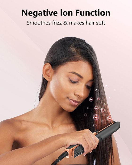 Lisseur Cheveux, Plaques en Titane Lisse, Chauffe Rapide, Fer à Lisser ...