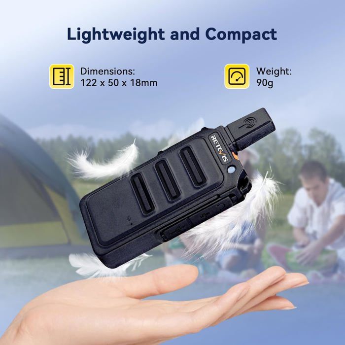 Retevis RT619 Talkie Walkie, Mini Radio Portable avec Casques, PMR446 ...