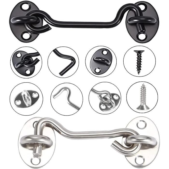Crochet Et Loquet À Œil Serrures Porte De Grange Salle De Bain Cabine Verrous Boulons Pour N ...