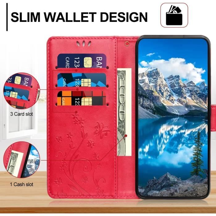 Coque Pour Huawei P30 Lite-Nova 4E, Coque En Cuir Pu Avec Fonction De ...