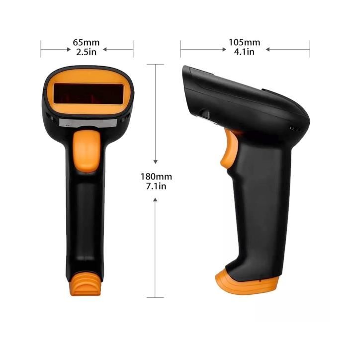 Qqmora scanner de codes-barres 1D 2D Scanner de codes-barres sans fil ...
