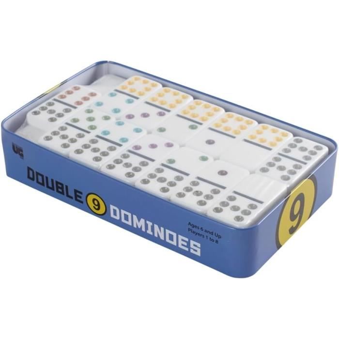 University Double 9 Dominos dans Une boîte métallique94 - Cdiscount ...
