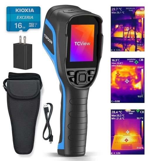 TOPDON TC004 Caméra thermique 256x192, caméra thermique professionnelle ...