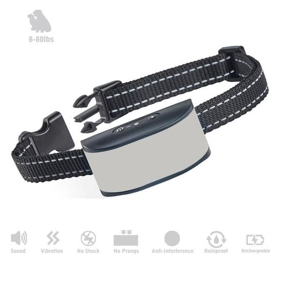 TZ-DC680-Grey - Collier Anti aboiement pour chiens, Rechargeable, USB ...