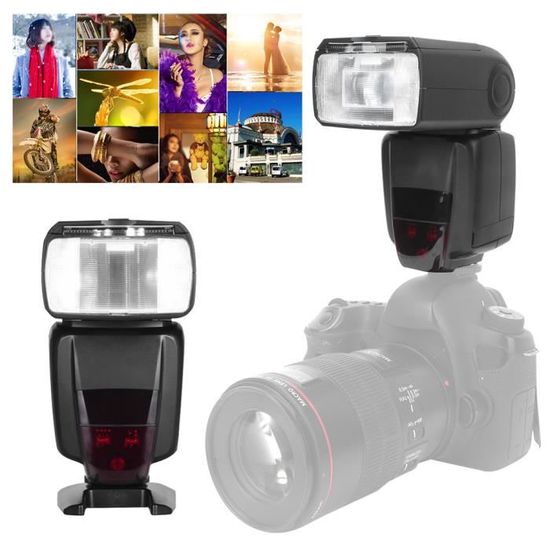 Cikonielf Speedlite pour appareil photo VISICO VS-765 2.4G Caméra sans ...
