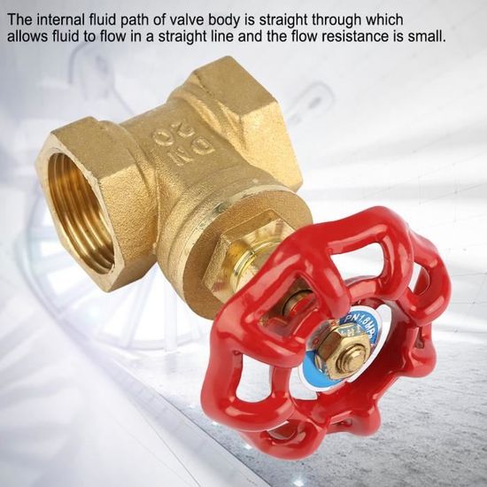 Vanne à guillotine en laiton DUOKON - DN20 - pour gaz pétrolier G3/4 - robuste et durable ...