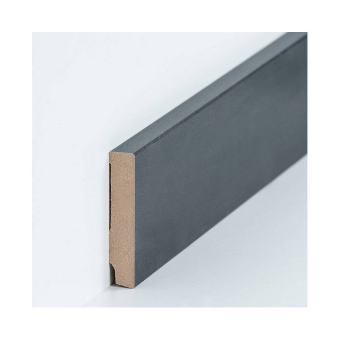 Plinthe MDF 16 x 80 x 2500 mm âme MDF pelliculée Plinthe grise by ...