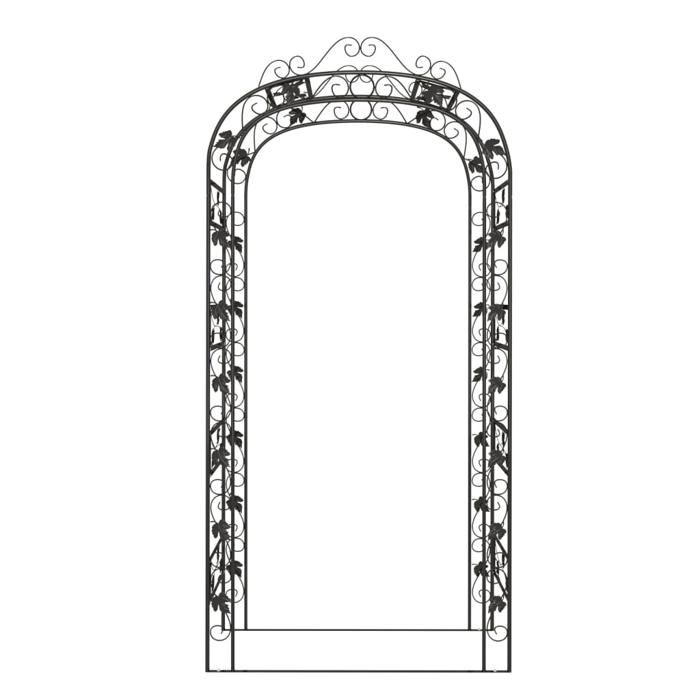 "Bon plan" Arche de jardin - JILI HOT - Noir 116x45x240cm Acier - Pour ...