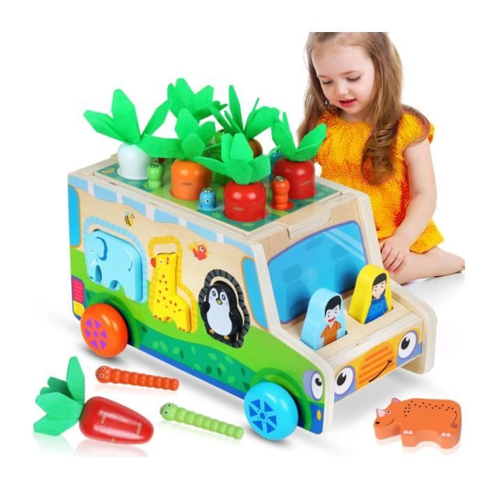 Jouets en bois - Carrot Cart - Voiture-jouet pour bébés de 1 à 4 ans ...