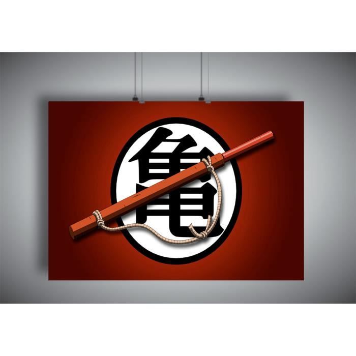 Poster Drangon ball Z Super Sangoku Bâton magique Symbole Entrainement ...