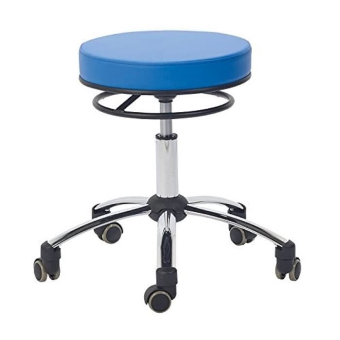 Tabouret à roulettes WEYE - Modèle avec déclencheur annulaire - Bleu ...