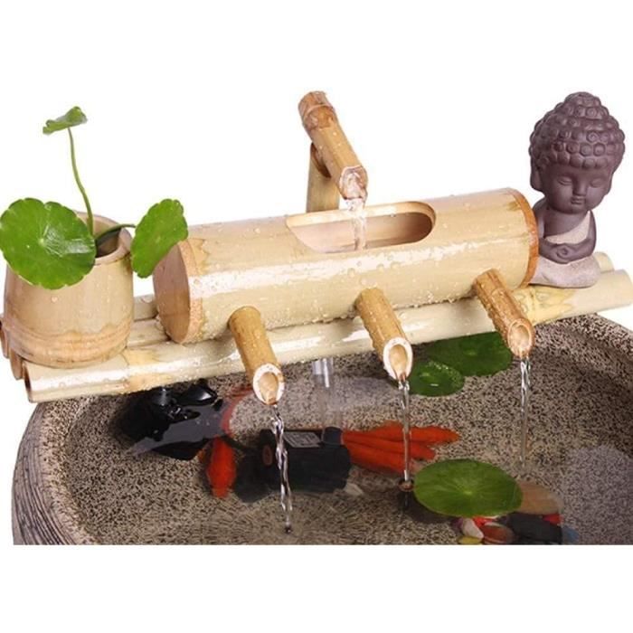 Kit de Fontaine en Bambou Jardin Décoration d'eau en Bambou Statue ...