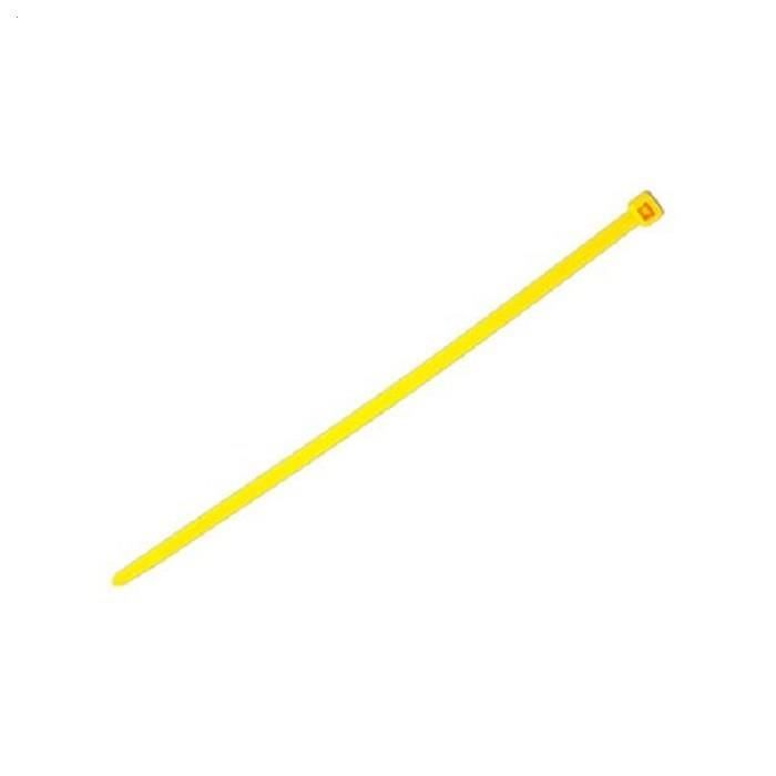 100 colliers de serrage plastique type Colson - jaune - 4.6 x 200 mm ...