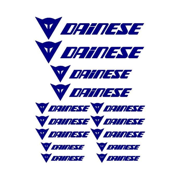 14 stickers DAINESE – BLEU MARINE – 80 à 200mm YAMAHA SUZUKI KAWASAKI ...