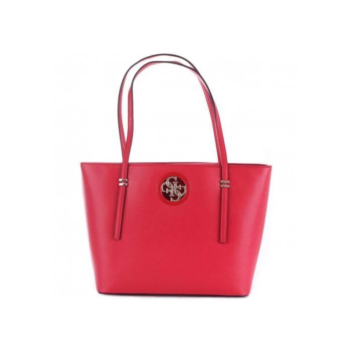 Guess Sac Cabas Femme OPEN ROAD VG718623 Rouge - Cdiscount Bagagerie ...