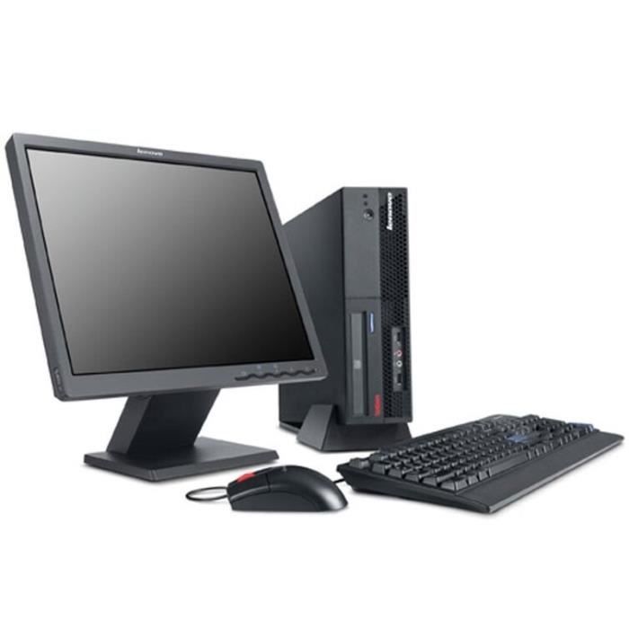 Lenovo Thinkcenter M57-6087 SFF 2,33Ghz - 2Go - 160Go + Ecran 19 pouces ...