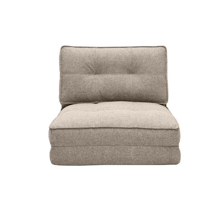 Miliboo - Chauffeuse 1 place convertible en tissu taupe SALLY ...