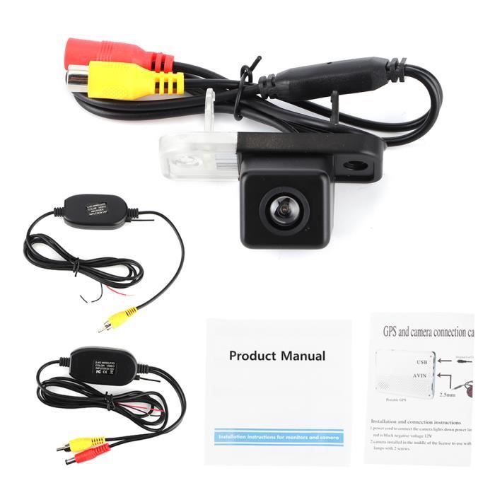 Qiilu Caméra de recul Qiilu Rear View Camera, 170 ° 12V Waterproof ABS ...