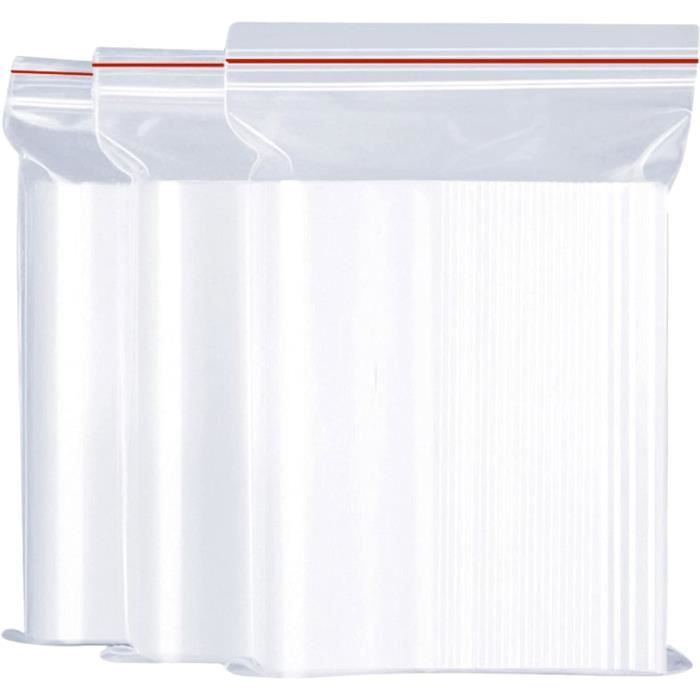 Sacs Plastique Transparents Refermables, Sachet Zip Réutilisable ...