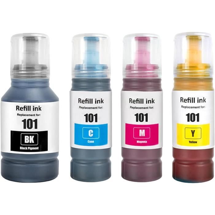 101 Encre Compatible Avec Epson 101 Bouteille D'Encre Multipack Pour ...