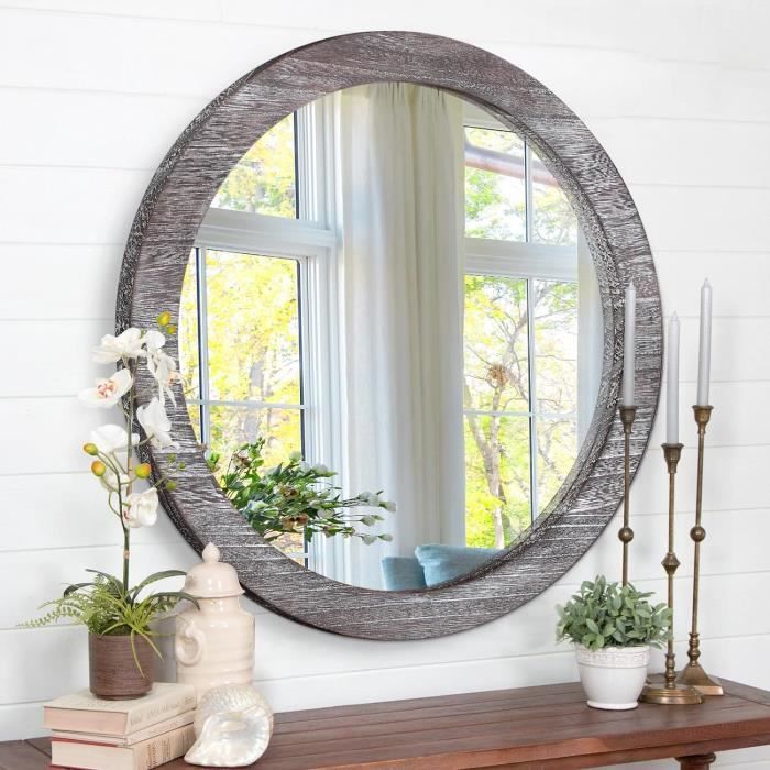 Miroir Mural Rond Rustique De 30 Cm Pour La Décoration De La Maison ...