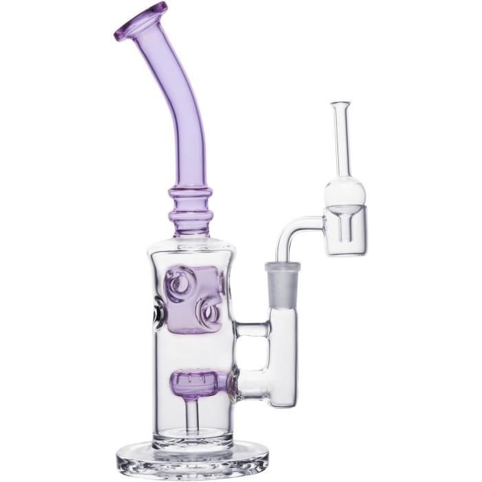 Bong en verre nid d'abeille pour fumer la pipe à eau en cire Perc 14,4 ...