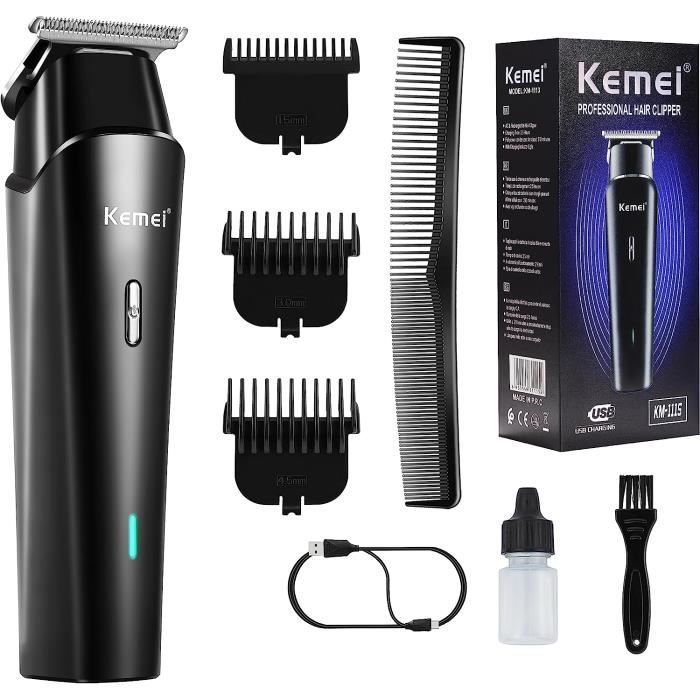 KEMEI Tondeuse à cheveux professionnelle, tondeuse à cheveux pour homme, tondeuse sans fil pour ...