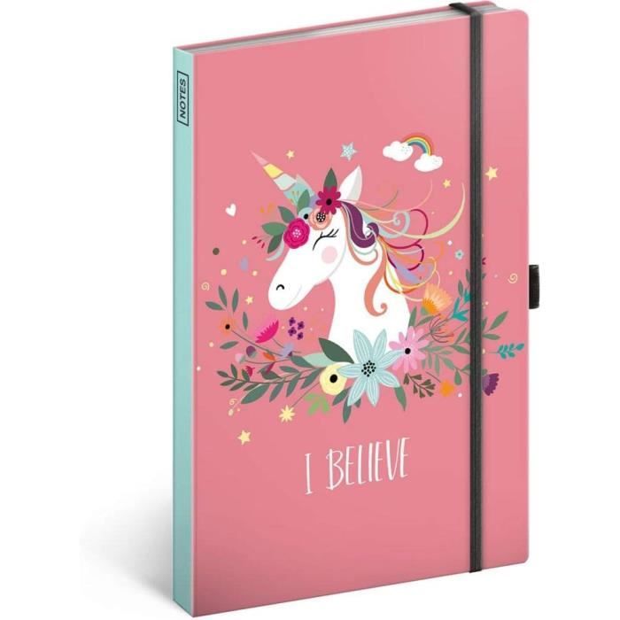 Bloc-notes ligné, avec bande élastique, pour femme et fille, utilisable ...