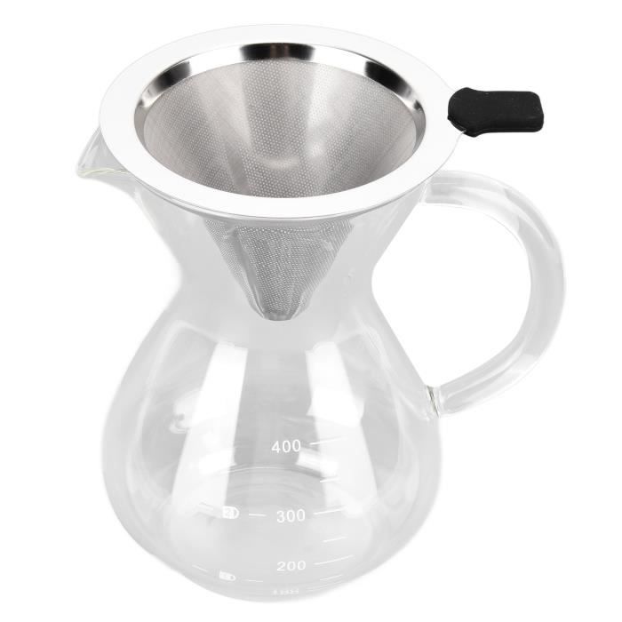 XIT Cafetière en verre goutte à goutte Cafetière en verre de 400 ml ...