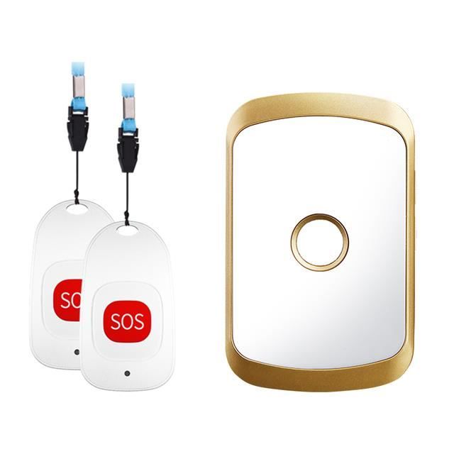Doorbell waterproof wireless,gold 2x1-EU--Sonnette Sans Fil Pour Maison ...