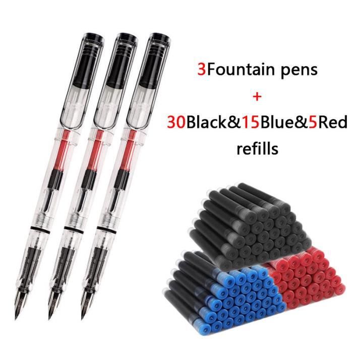 STYLO,Mixed ink-set1-EF--Jeu De Stylos À Plume 0.38mm, 53 Pièces ...