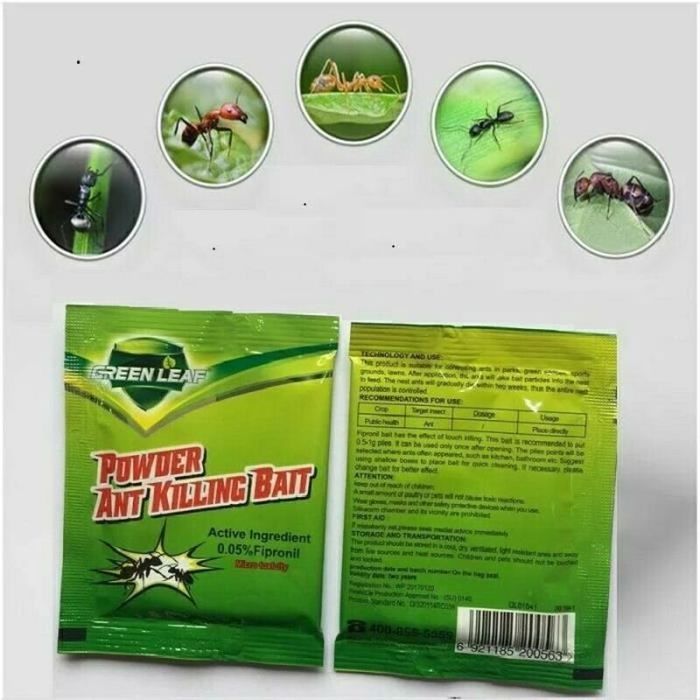 LOT 10 SACHETS POUDRE ANTI FOURMIS EXTERMINATEUR REPULSIF INSECTICIDE ...