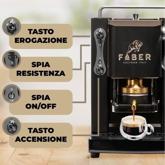 Machine à café expresso - Faber - Pro Mini Deluxe - Dosettes ESE 44mm ...