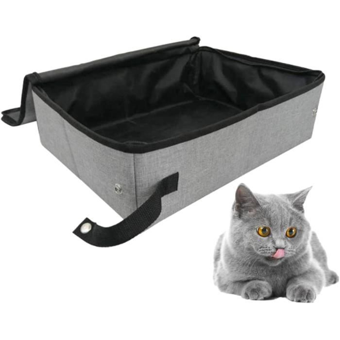 Boîte De 2 Pièces Litière Chat Pliable Bac À Litière Chat Imperméable ...