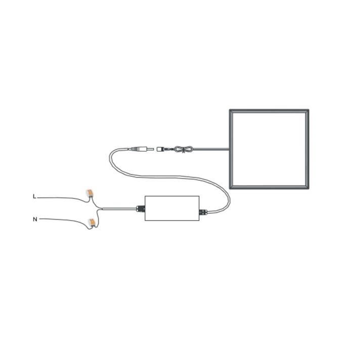 Dalle LED 600x600 40W lot de 6 pcs PMMA Blanc froid 6000k Haute Luminosité - Plusieurs modèles ...