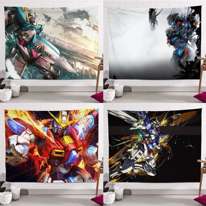 Tapisserie - Kawaii - Manga japonais - 75x75 cm - Tissu en microfibre ...