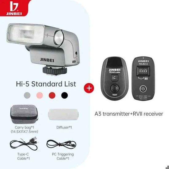 JINBEI-Hi-5 Retro Speedlite Camera Flash,GN16 Flashs,650,7 ...
