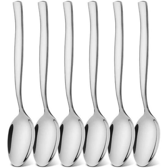 Cuillères de Table, Lot de 6 Pièces, 20,6cm, Acier INOX 18-10 (Argent ...