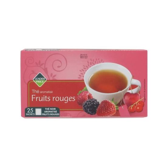Thé noir aromatisé aux fruits rouges 25 sachets - 40g - Cdiscount Au ...