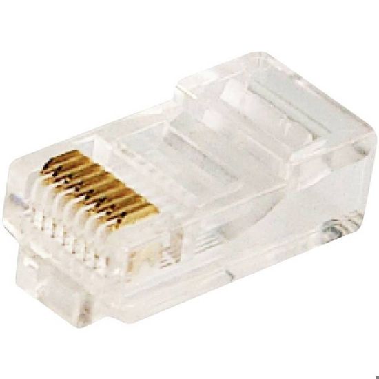 Fiche modulaire RJ45 mâle CAT 5e LogiLink MP0002 RJ45 mâle, droit Pôle ...