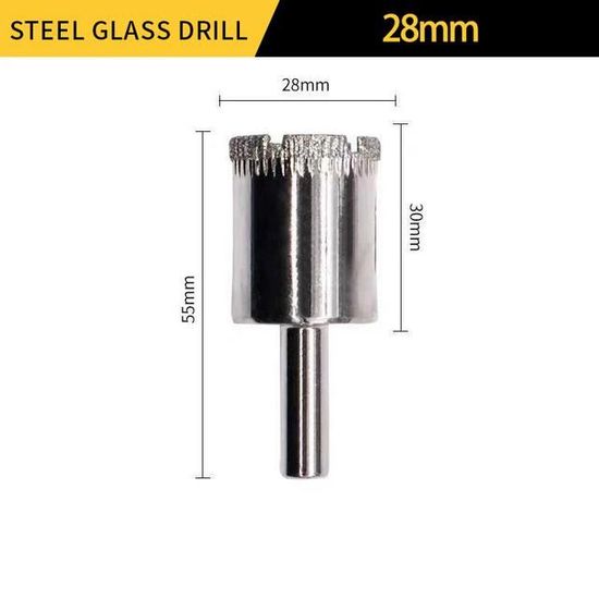Scie cloche,28mm--Perceuse À Diamant Pour Le Verre, 6-180mm, Pour Le ...