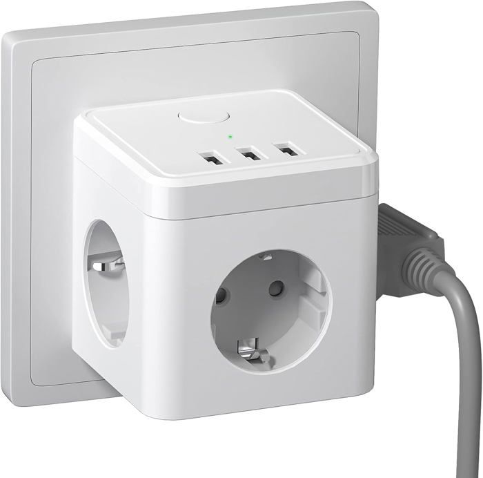 Cube De Prises Avec Usb, Multiprise, 3 Prises De Courant Et 3 Ports De Chargement Usb ...