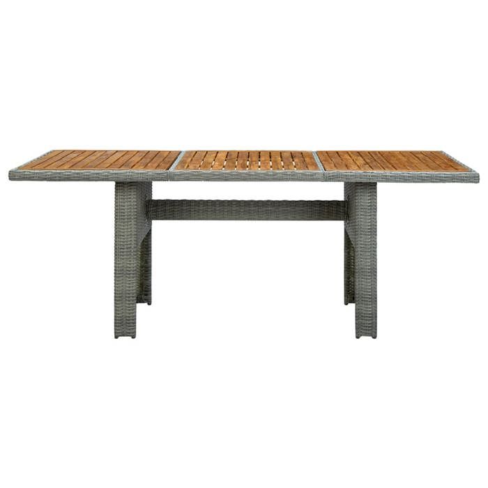 (26565)Table Cadre stable CHIC,Table de jardin Gris clair ,résine ...