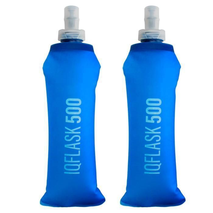 2 Pièces Gourde Souple 500ml Flasque Running en TPU Gourde Pliable ...