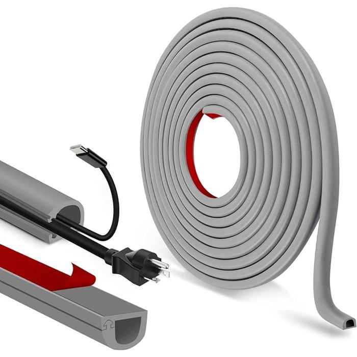 Goulotte Pae Cable adhéif Cache Cable TV Mural Semi-circulaire Cache ...