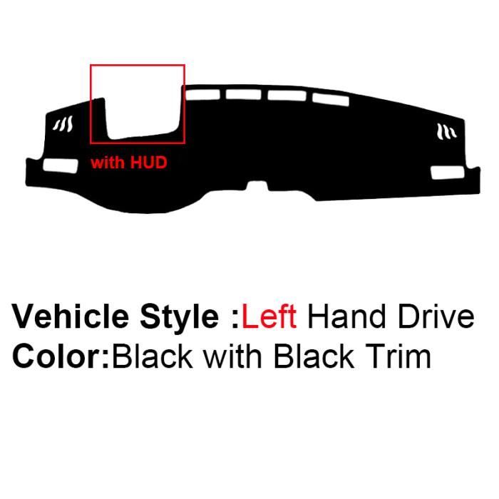 HUD LHD Noir - Couverture de tableau de bord intérieur de voiture ...