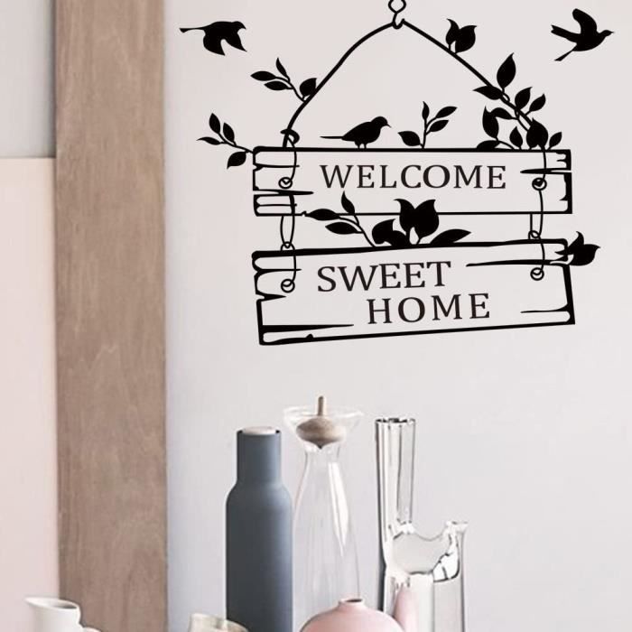 Ale Style Welcome Sweet Home Amovible Stickers Muraux Autocollants ...