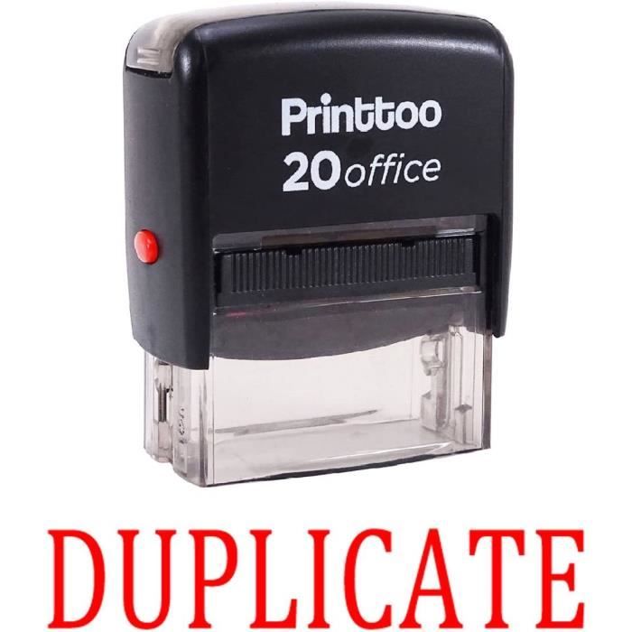 DUPLICATE Self Encrage Rubber Stamp bureau fixe Timbre personnalisé ...